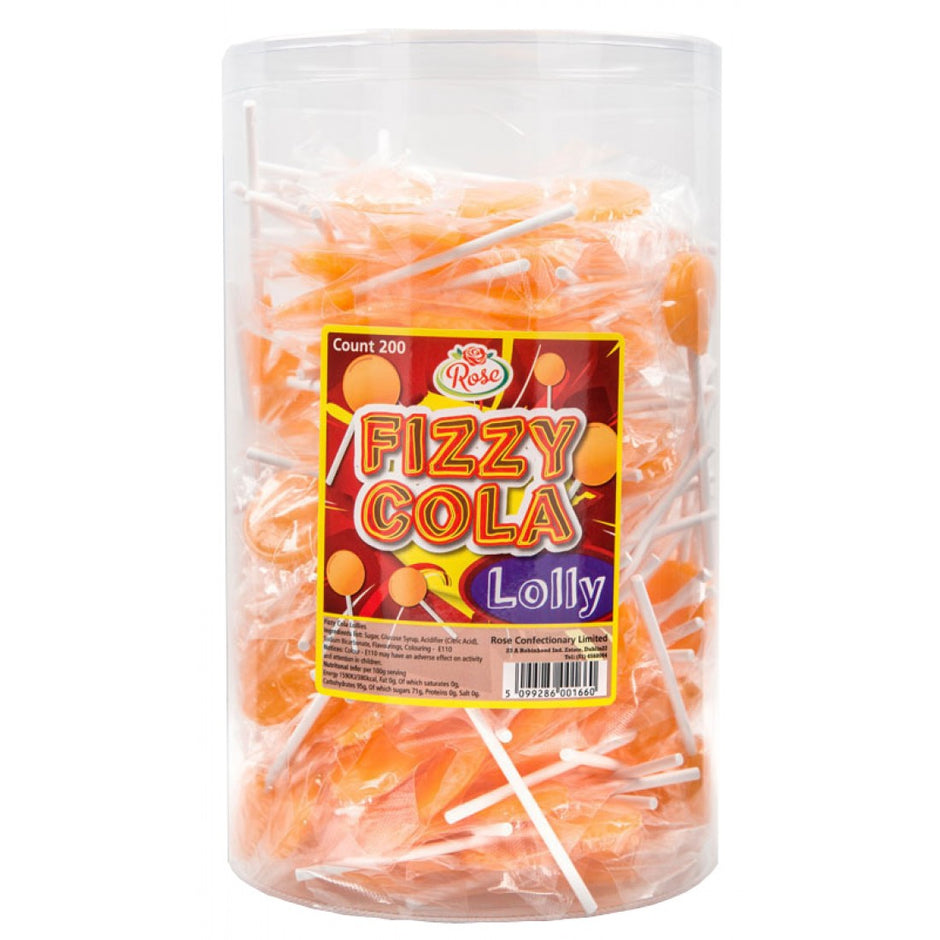 Fizzy Cola Pops 150 x 8g - Planet Candy – planetcandy.eu